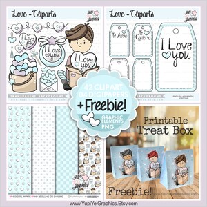 Love Clip Art, Love Graphics, Valentine's Day Clipart, COMMERCIAL USE ...