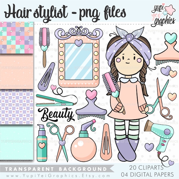 Hairdresser Clipart - Etsy