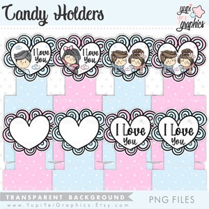 Candy Holder PNG, Valentine's Day, DIY Party Favors, Valentine's Day ...