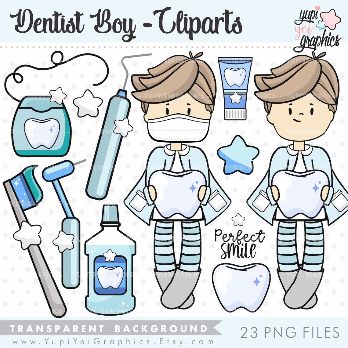 Dentist Clipart Dentist Graphics Dental Clipart COMMERCIAL - Etsy