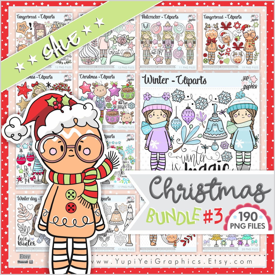 Christmas Clipart Bundle Christmas Bundle PNG Clipart - Etsy