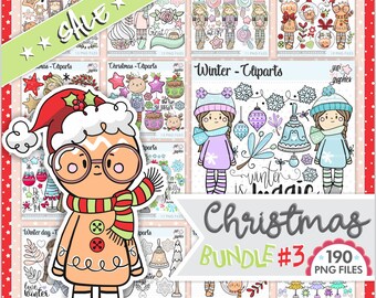 Christmas Bundle, Christmas Clipart, Clipart Bundle, Christmas Bundle ...