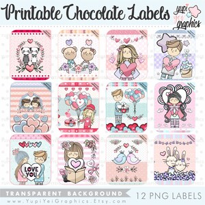 Valentine's Day Chocolate Labels PNG, Chocolate Labels Png, Chocolate ...