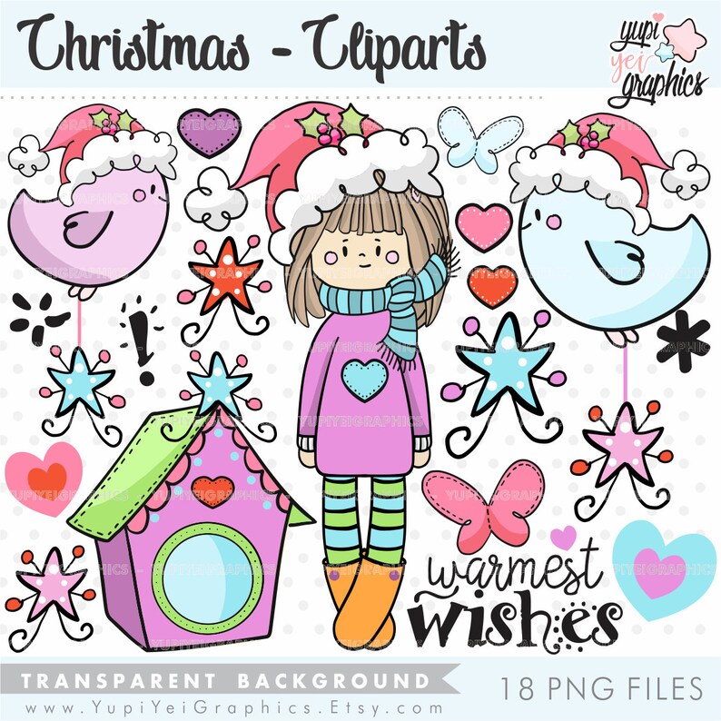 Christmas Clipart Christmas Graphics COMMERCIAL USE - Etsy