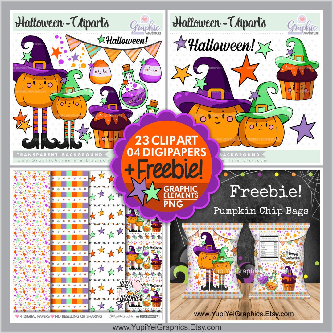 Halloween Clipart Halloween Graphics COMMERCIAL USE Pumpkin - Etsy