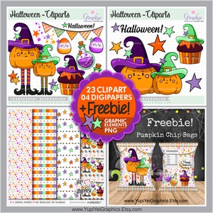 Halloween Clipart Halloween Graphics COMMERCIAL USE Pumpkin - Etsy