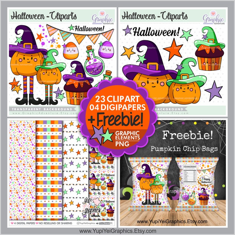 Halloween Clipart Halloween Graphics COMMERCIAL USE Pumpkin - Etsy