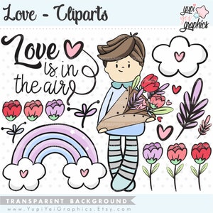 Valentine's Day Clipart, Love Clipart, Couple Clipart, Boy Clipart ...