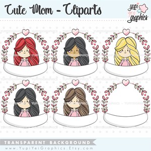 Mother's Day Clipart, Mother Clipart, Mom Clipart, COMMERCIAL USE ...