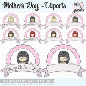 Mother's Day Clipart, Mother Clipart, Mom Clipart, COMMERCIAL USE ...