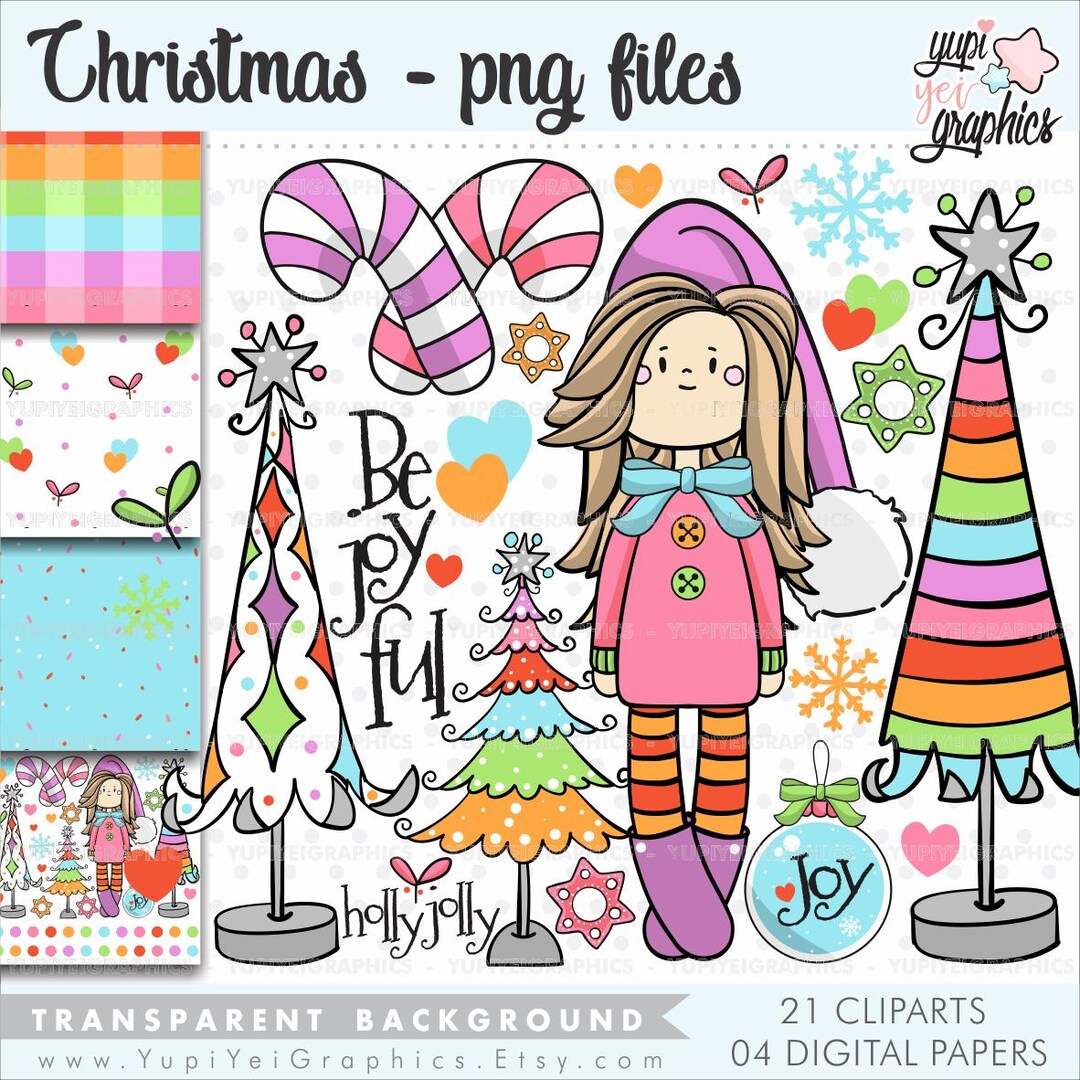 Christmas Clipart, Santa's Helpers Clipart, COMMERCIAL USE, Christmas ...