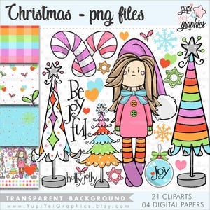 Christmas Clipart, Santa's Helpers Clipart, COMMERCIAL USE, Christmas ...