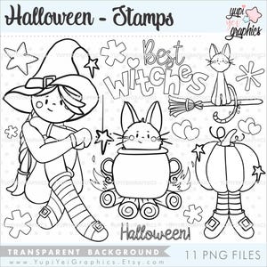Halloween Clipart, Halloween Graphics, Witch Clipart, COMMERCIAL USE ...