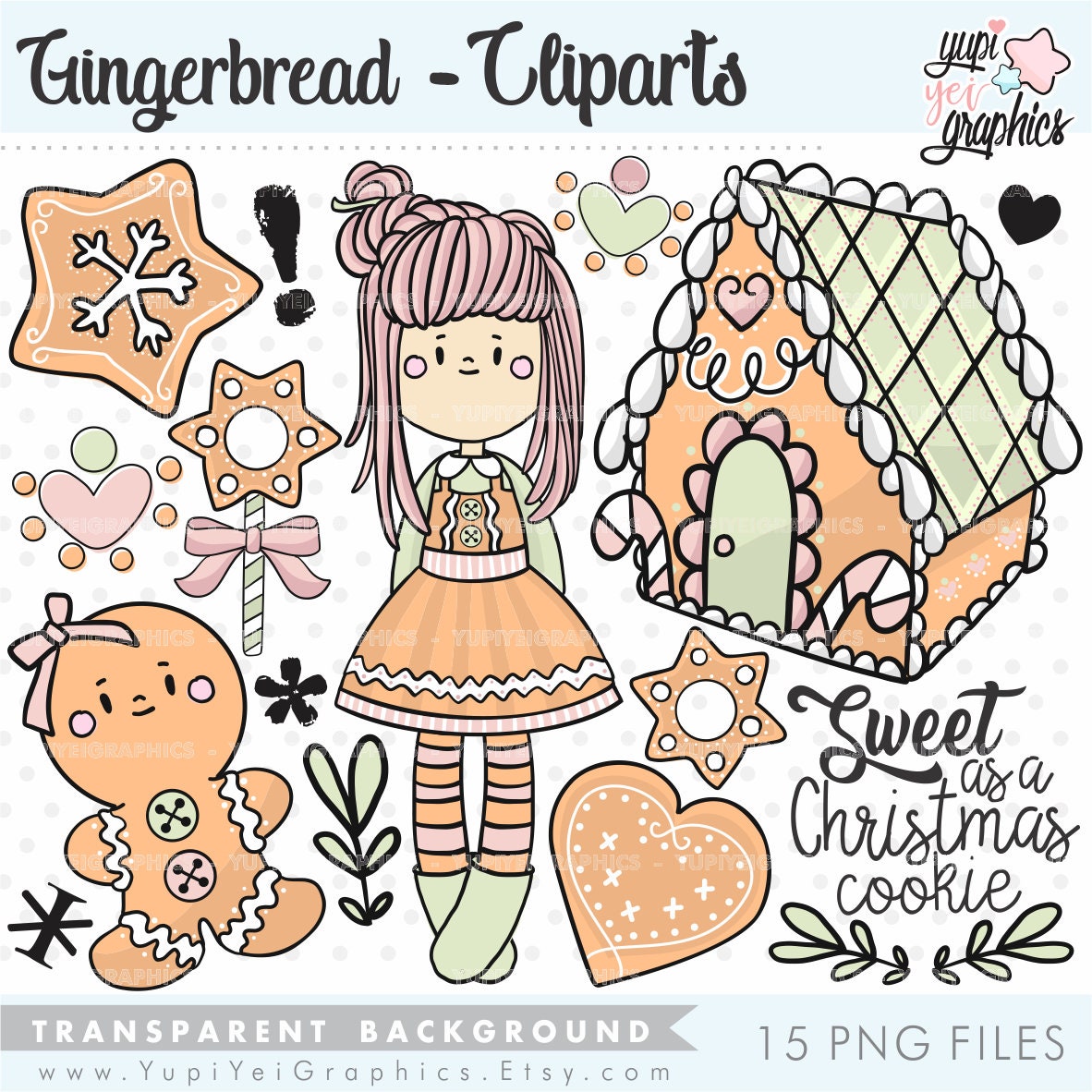 Gingerbread Girl Cookies Clipart