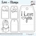 Love Digital Stamps, Love Stamps, Valentine's Day Stamps, COMMERCIAL ...