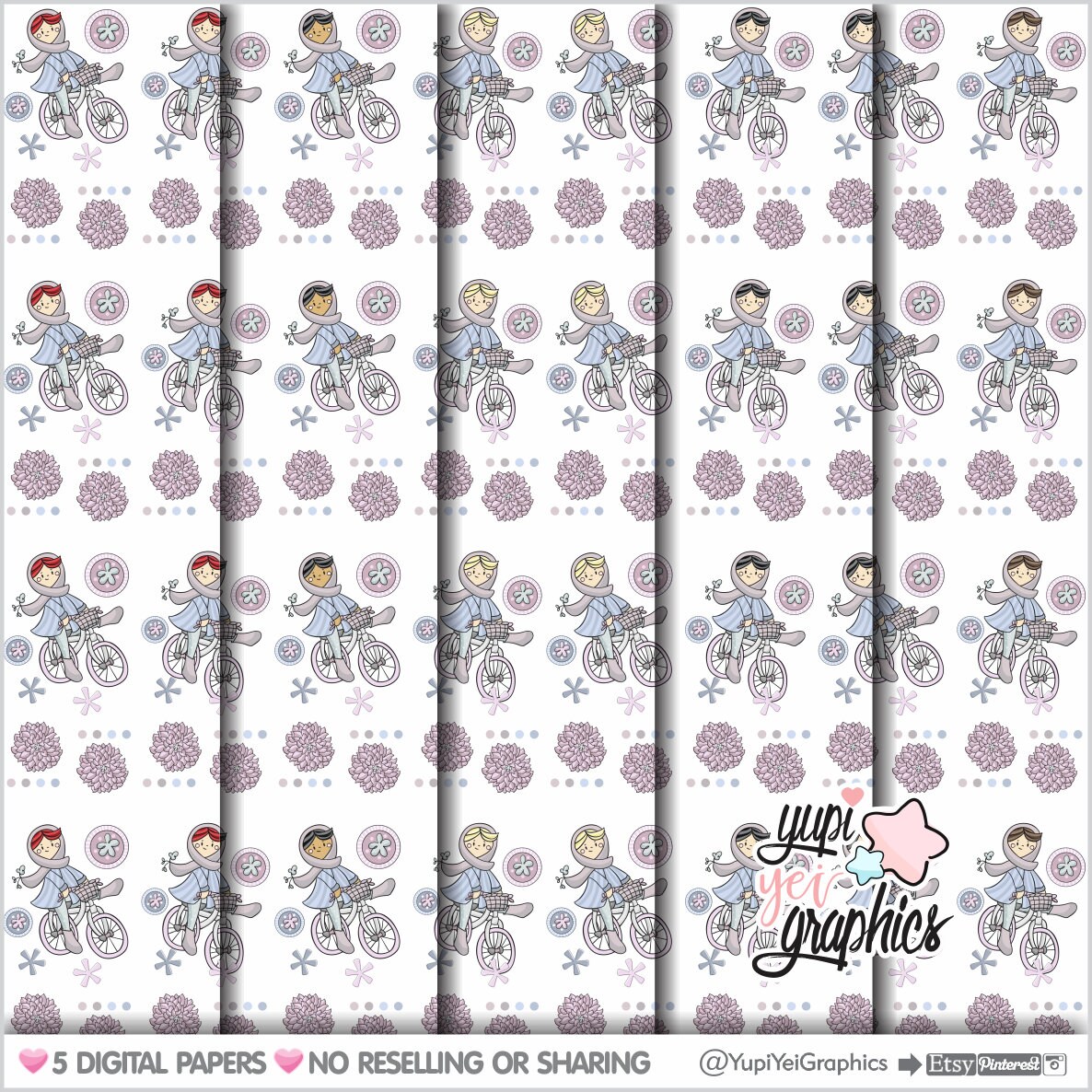 Spring Clipart Bicycle Clipart Bicycle Graphics Ride - Etsy