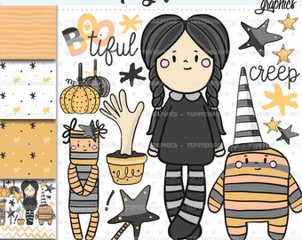 Halloween Digital Paper Scrapbook Papers Halloween Spooky - Etsy