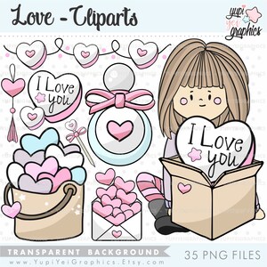Love Clip Art, Love Graphics, Valentine's Day Clipart, COMMERCIAL USE ...