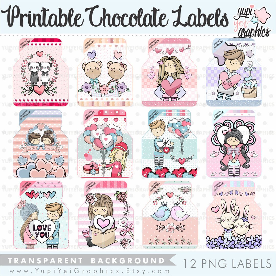 Valentine's Day Chocolate Labels PNG, Chocolate Labels Png, Chocolate ...