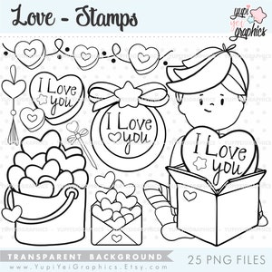 Love Clip Art, Love Graphics, Valentine's Day Clipart, COMMERCIAL USE ...