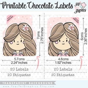Chocolate Labels PNG, Chocolate Labels, Chocolate Treat Labels, Girl ...