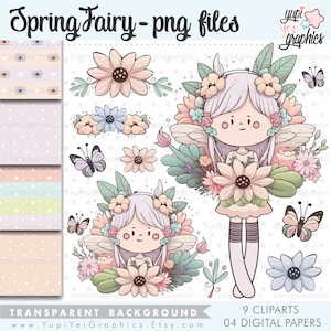 Spring Fairy Clipart, Fairy Clipart, Fairy Graphics, Fairy Illustration ...