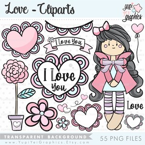 Valentine's Day Clipart, Love Clipart, Hearts Clipart, Valentines Day ...