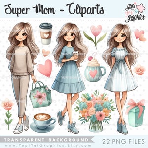 Mother's Day Clipart, Mom Clipart, Mom PNG, Mother's Day Graphics ...