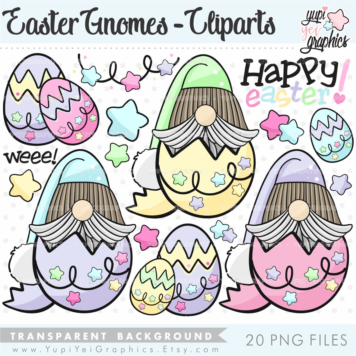 Easter Clipart Gnomes Clipart COMMERCIAL USE Easter Gnomes - Etsy