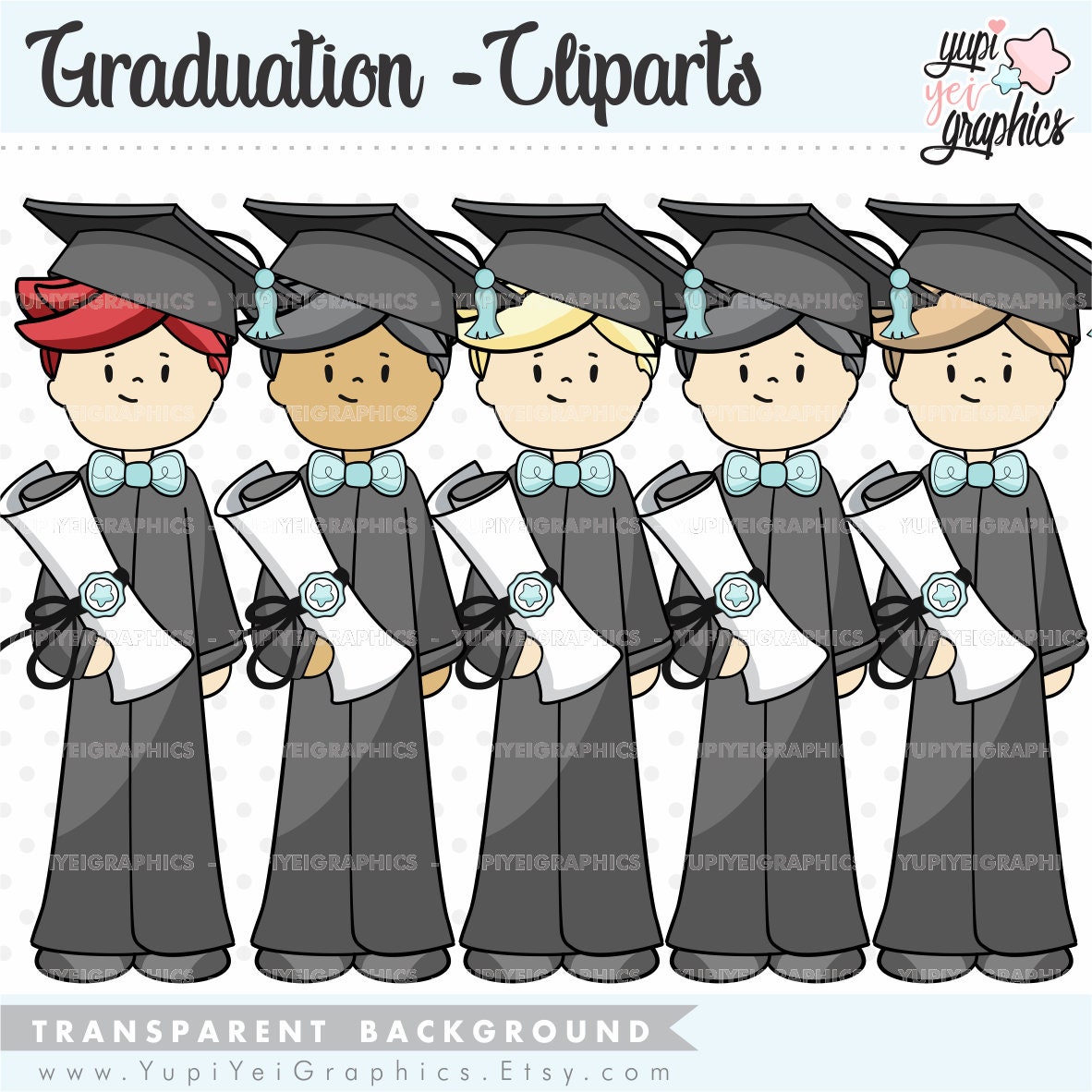 Graduation Clipart Graduation Graphics COMMERCIAL USE - Etsy