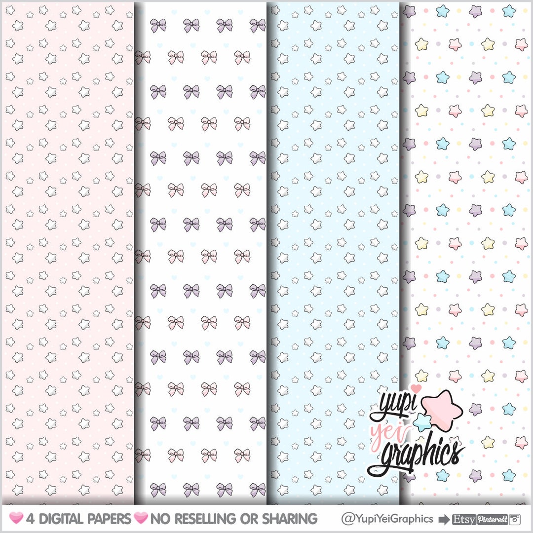 Stars Digital Papers Stars Pattern COMMERCIAL USE Stars - Etsy