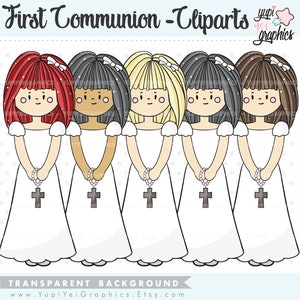 First Communion Clipart, First Communion Girl, First Communion Graphics ...