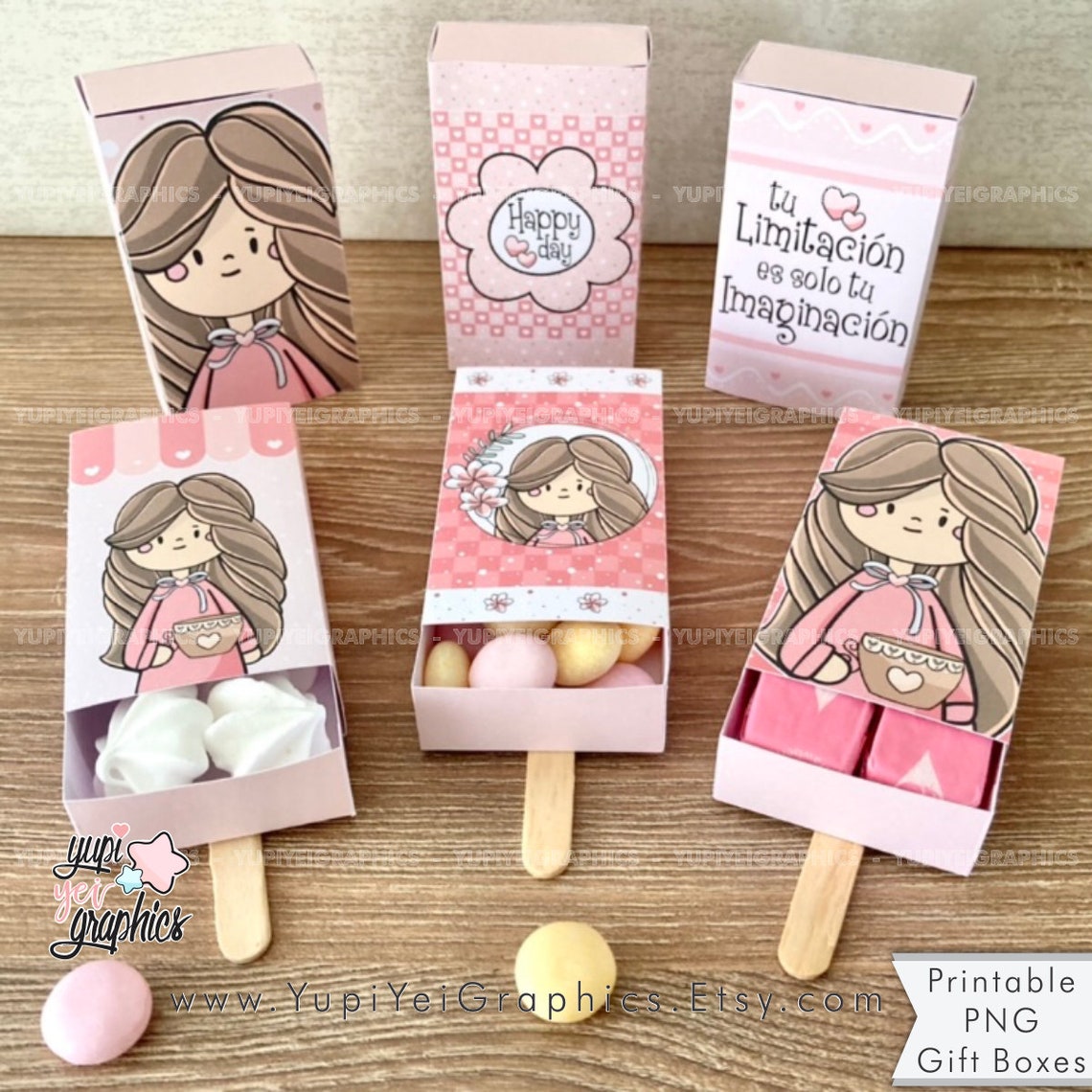 Gift Boxes Printable Gift Boxes PNG Treat Boxes Treat Boxes - Etsy