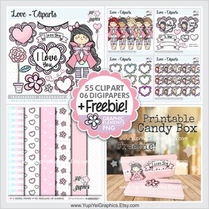 Valentine's Day Clipart, Love Clipart, Hearts Clipart, Valentines Day ...