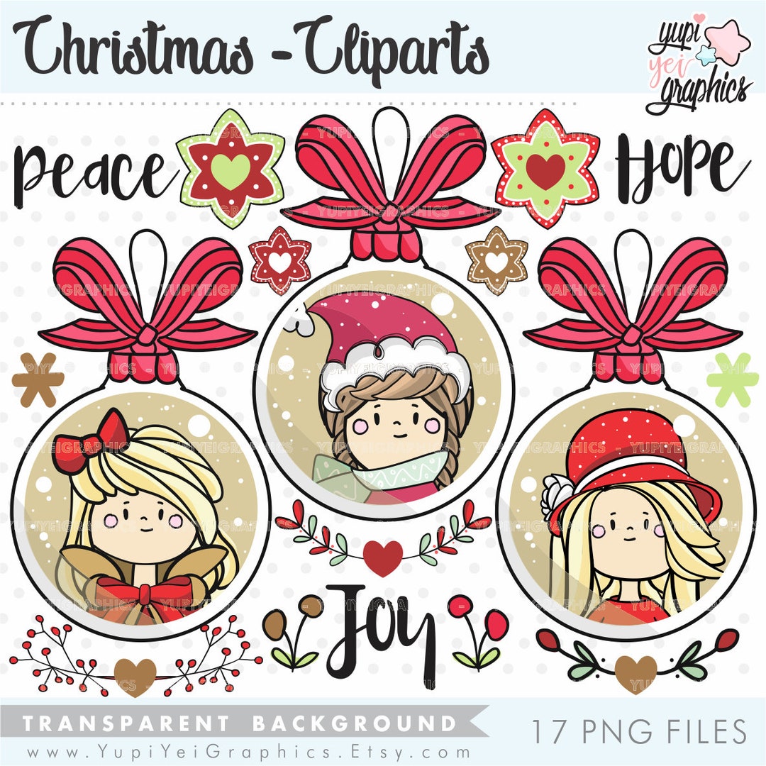 Christmas Balls Clipart Clipart Christmas COMMERCIAL USE - Etsy