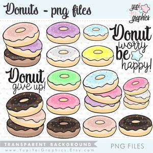 Donut Clipart, Coffee Clipart, Dessert Clipart, Donut Graphics, Coffee ...