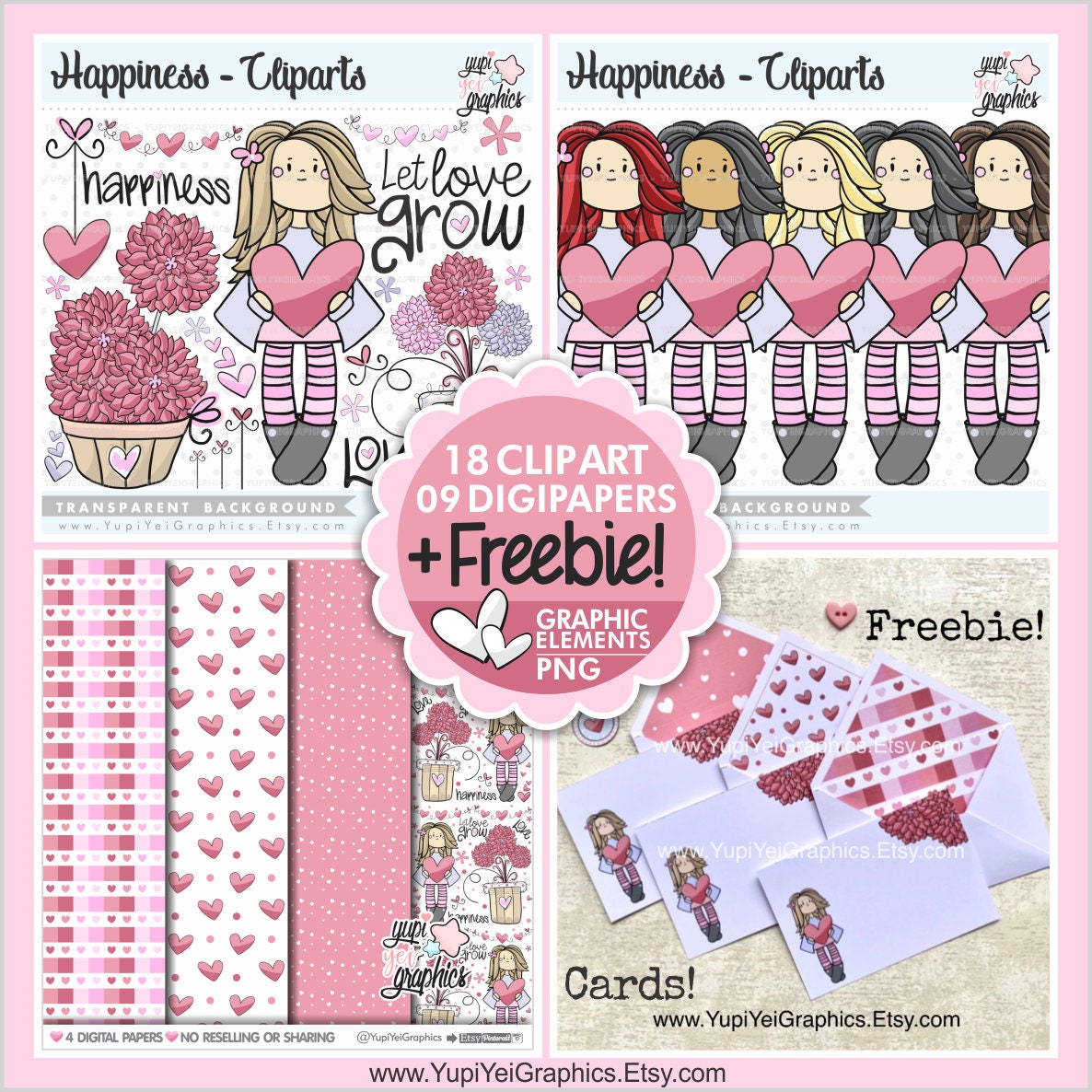 Love Clip Art Love Graphics COMMERCIAL USE Valentine's - Etsy