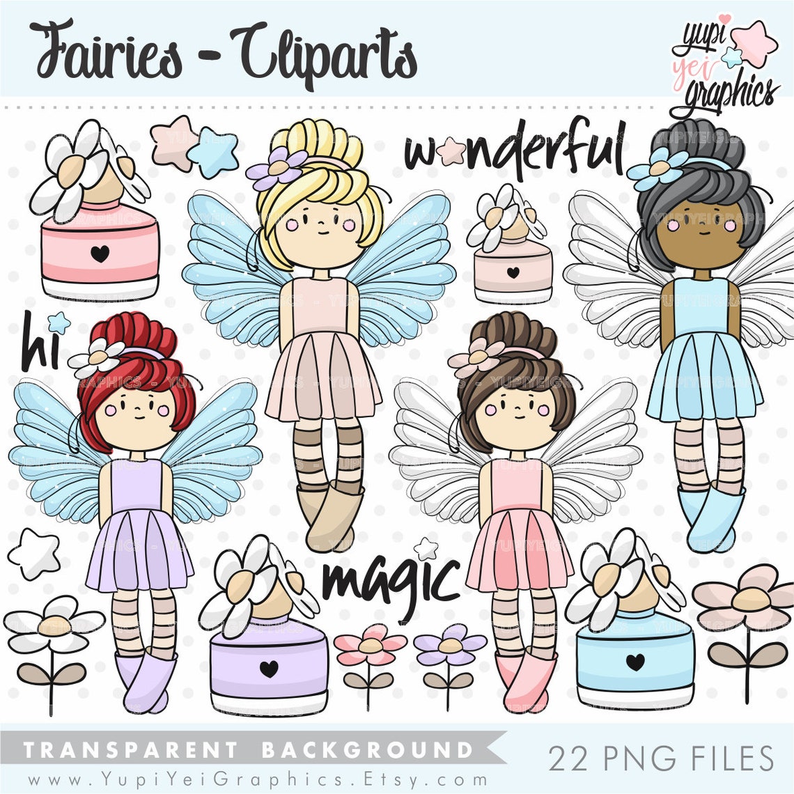 Fairies Clipart Fairy Clipart COMMERCIAL USE Fairy Tale | Etsy