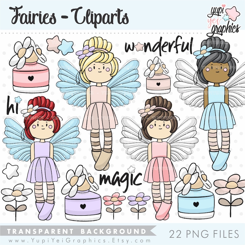 Fairies Clipart Fairy Clipart COMMERCIAL USE Fairy Tale | Etsy
