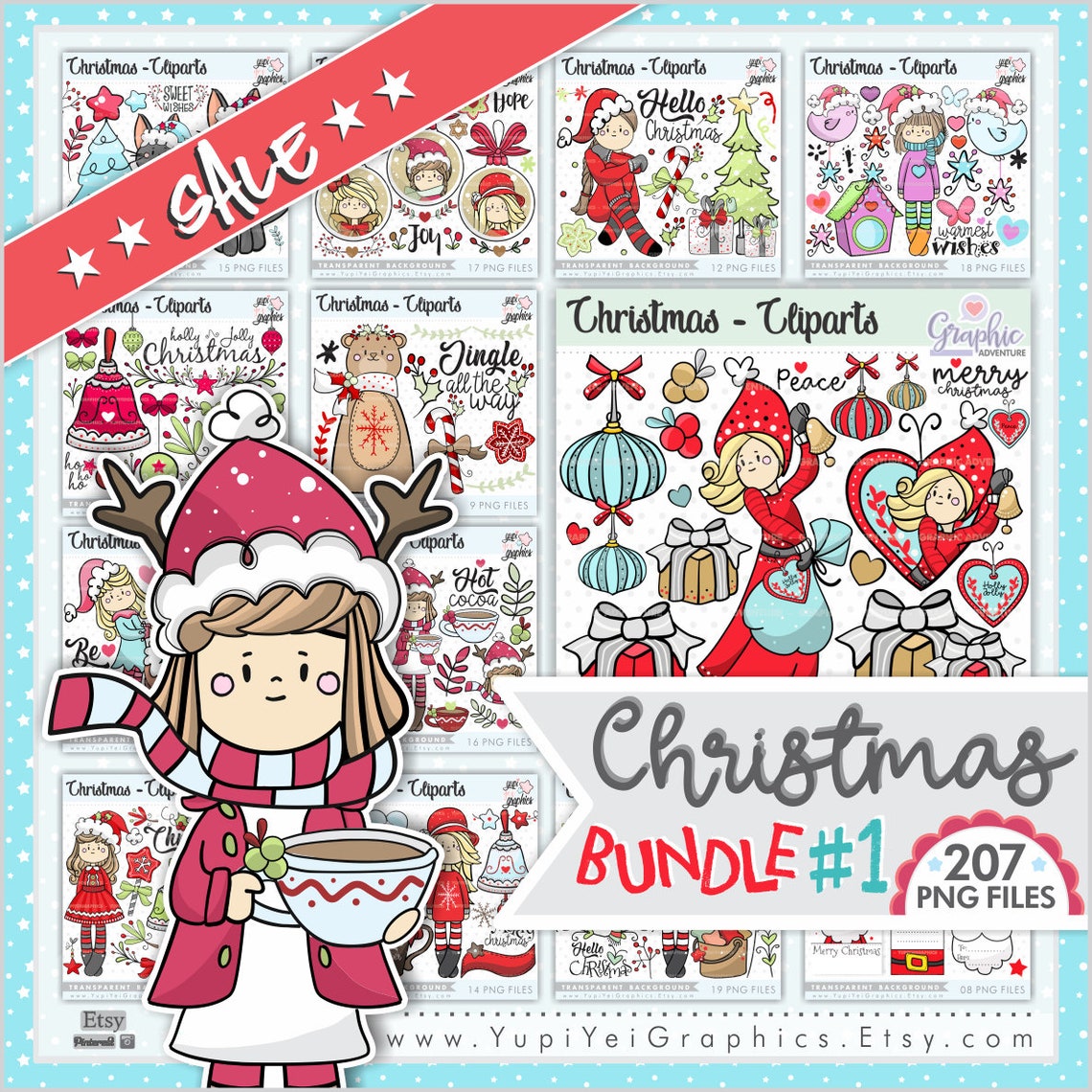 Christmas Clipart Bundle Bundle Clipart Clipart Bundle | Etsy