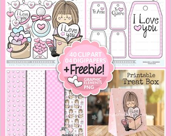 Valentine's Day Clipart, Love Clip Art, COMMERCIAL USE, Love PNG ...