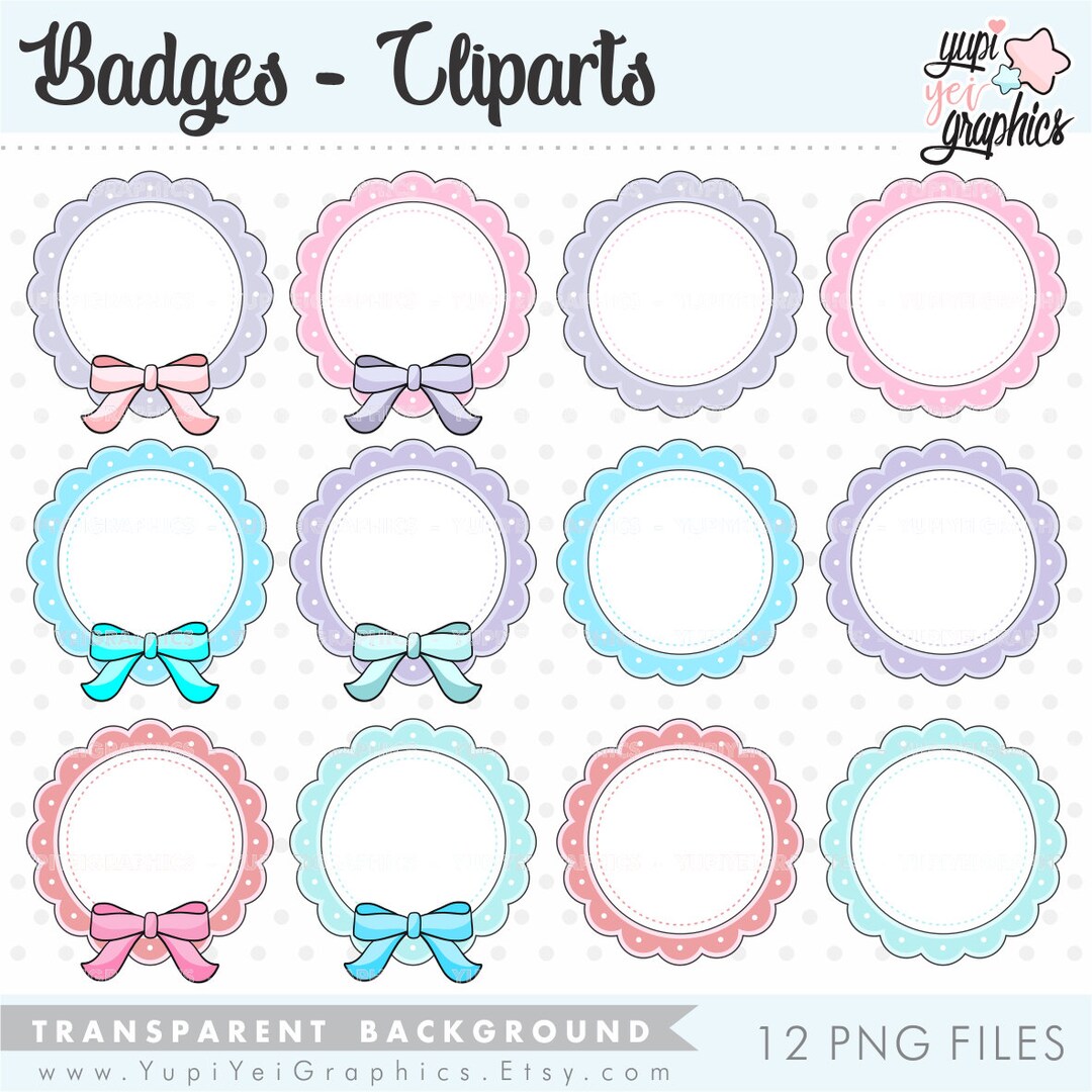 Badges Clipart, Shapes Clipart, Frames Clipart, Clipart COMMERCIAL USE ...