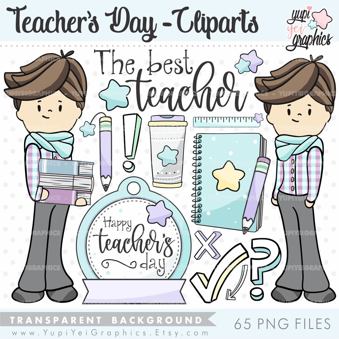 Teacher's Day Clipart School Clipart Teachers Day - Etsy