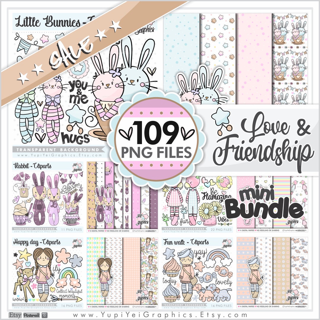 Love Clipart, Bundle Clipart, Bundle Graphics, Bundle PNG, Valentine's ...