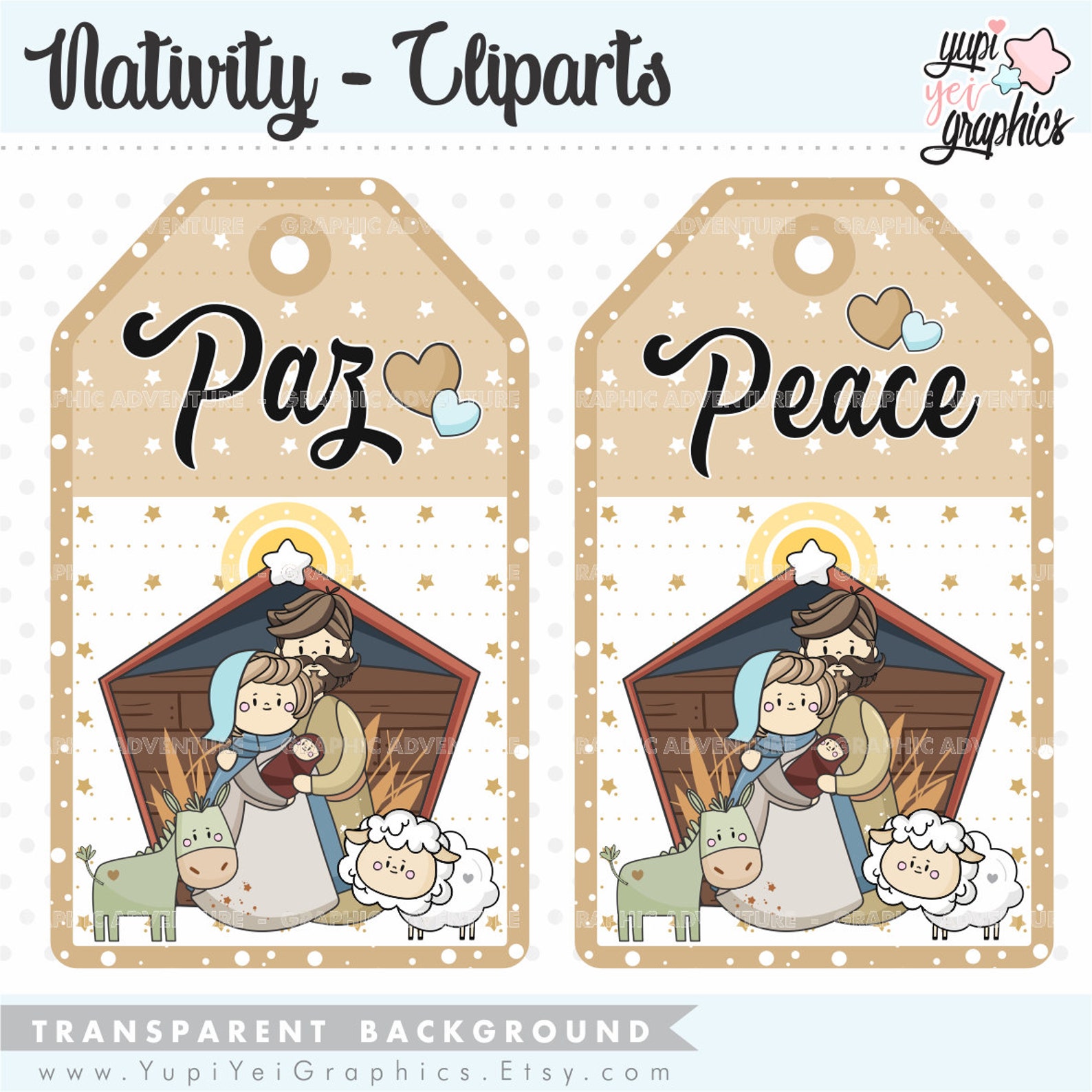 Nativity Clipart Nativity Graphics COMMERCIAL USE Christmas - Etsy