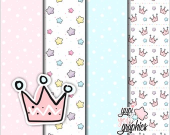 Scrapbook Digital Paper, Printable Digital Papers, COMMERCIAL USE ...