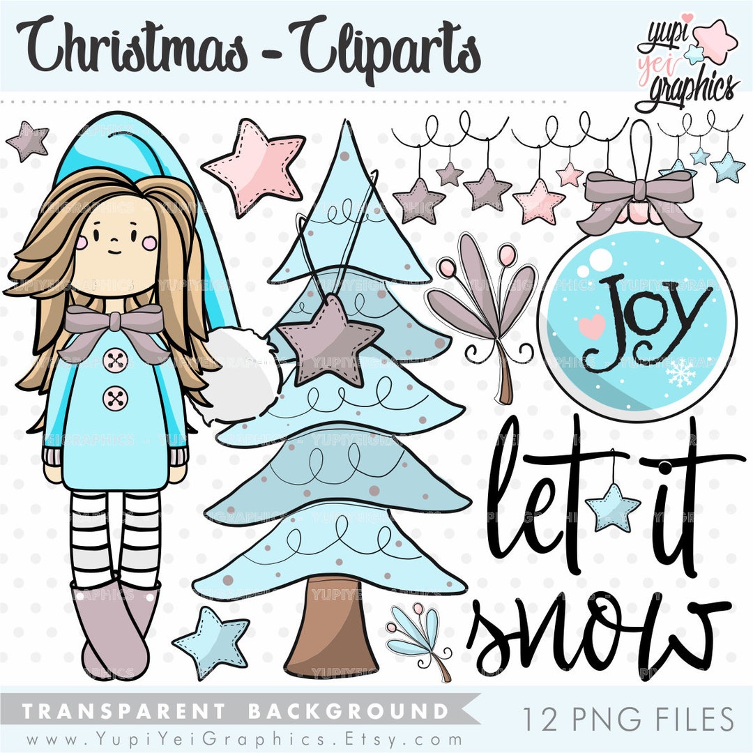 Winter Clipart, Winter Graphics, COMMERCIAL USE, Christmas Clipart ...