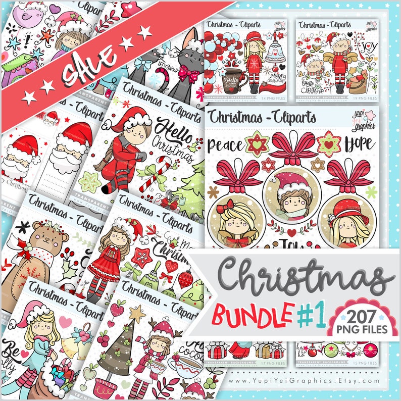 Christmas Clipart Bundle Bundle Clipart Clipart Bundle | Etsy
