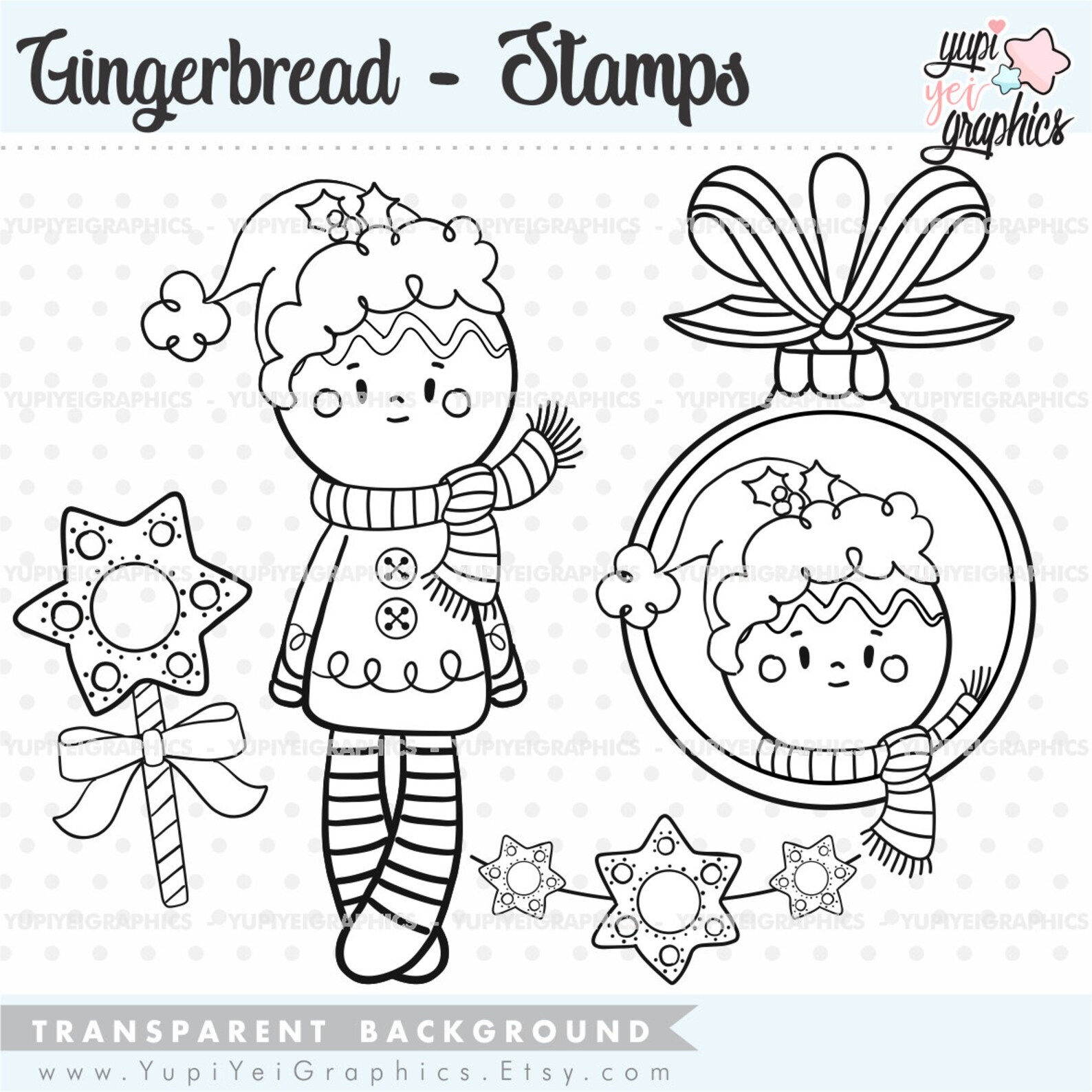 Gingerbread Stamps Gingerbread Man Stamps Christmas Stamps - Etsy