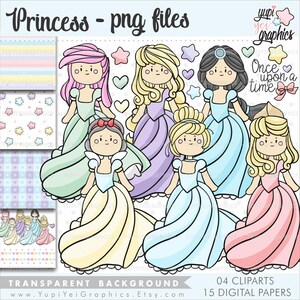 Princess Clip Art, Princesses Clipart, COMMERCIAL USE, Fairy Tale ...